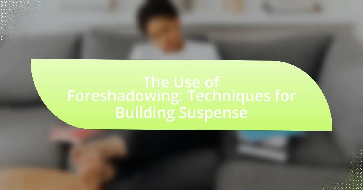 The Use of Foreshadowing: Techniques for Building Suspense ...