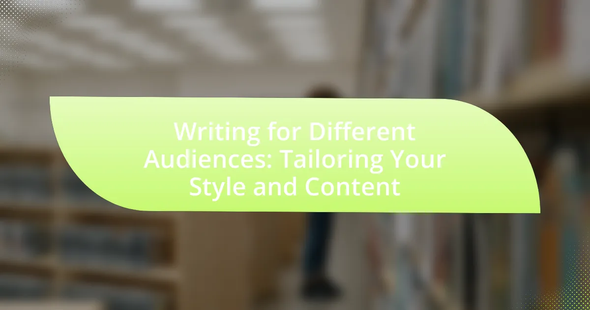 Writing for Different Audiences: Tailoring Your Style and Content ...